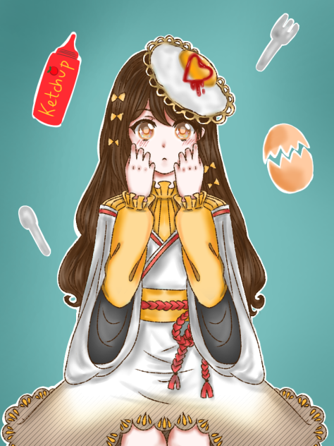 fried Egg & Ketchup - ibisPaint