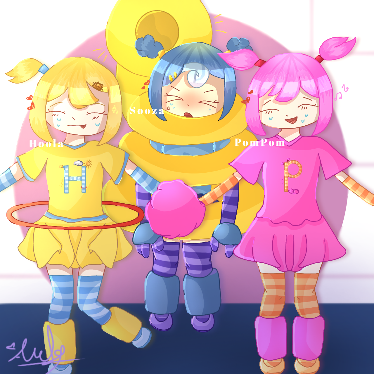 Hoola, PomPom, And Sooza! - ibisPaint