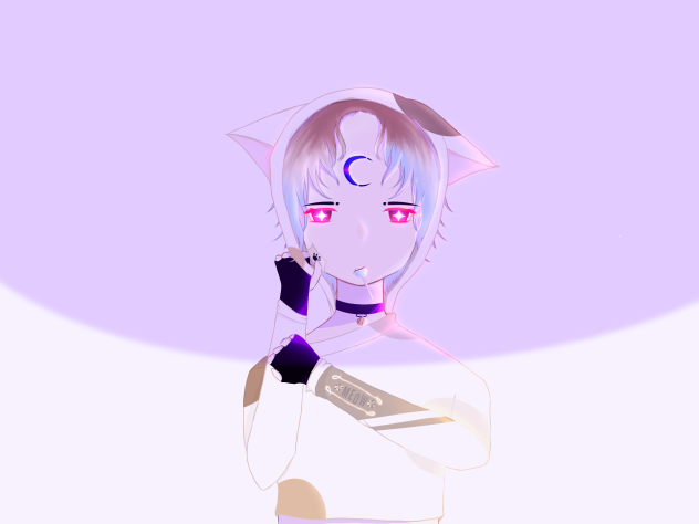 Oc wearing a cat hoodie - ibisPaint