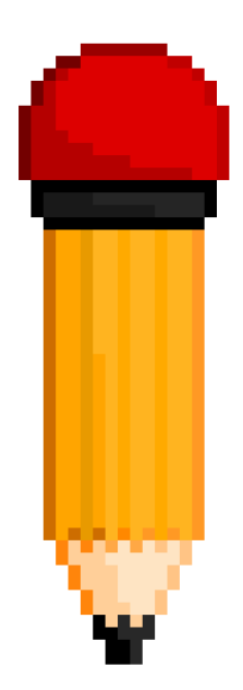 Pixelated pencil ( No Black outline ).2023.07.31-18.45 - ibisPaint