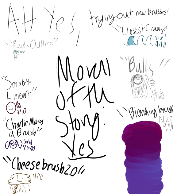 Just fiddling with brushes - ibisPaint