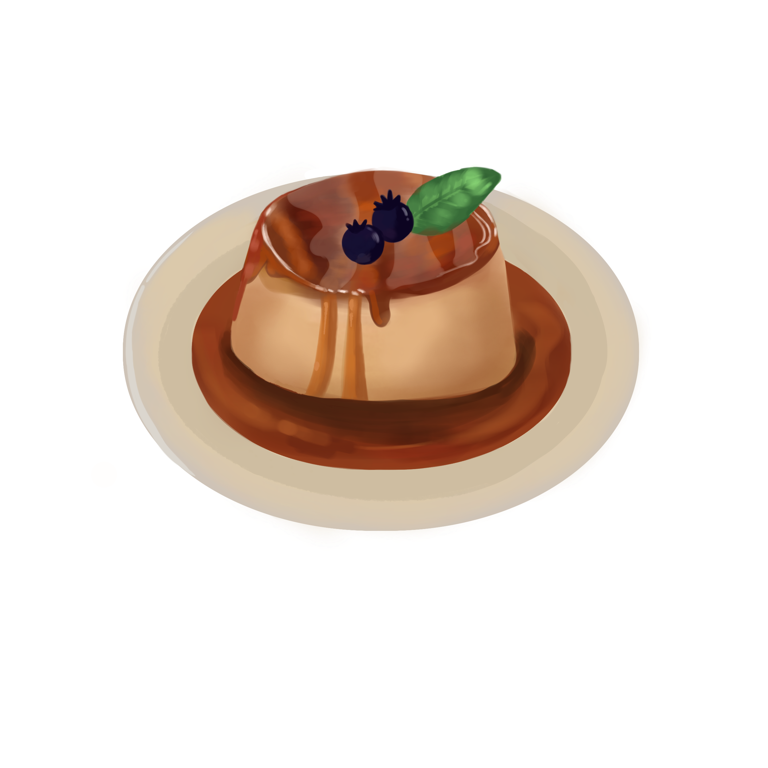 Caramel Japanese Flan - ibisPaint