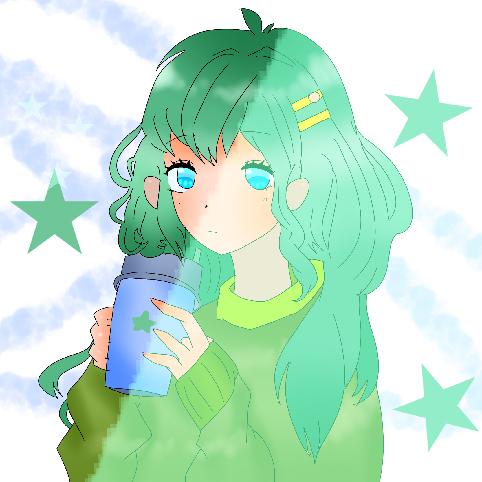 TONE-SEAFOAM GREEN💚 - ibisPaint