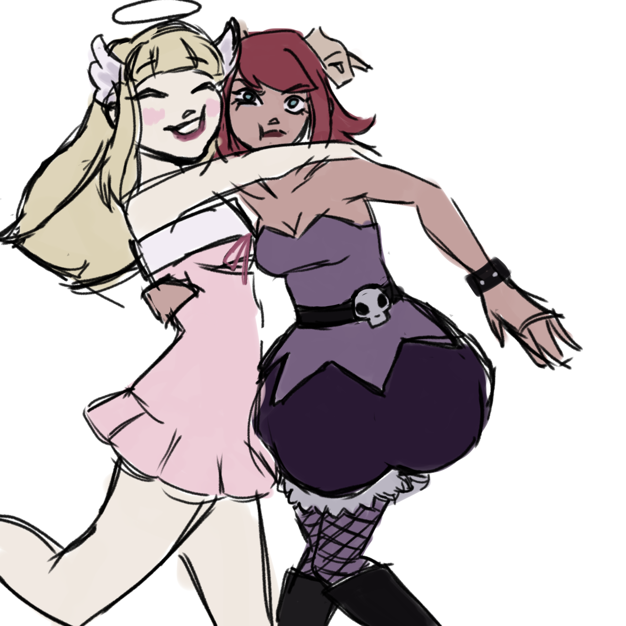 Angel and devil 💕🖤 - ibisPaint