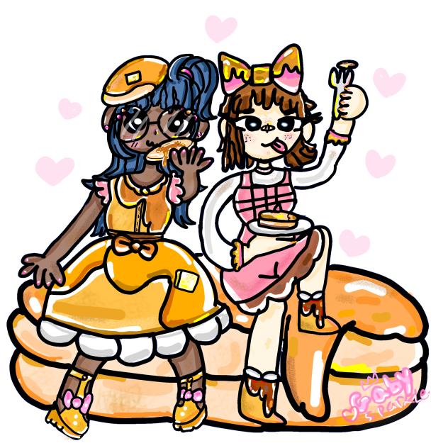 sweet honey breakfast girls drawings - ibisPaint
