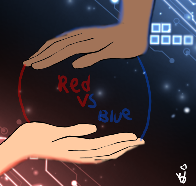 Red vs blue - ibisPaint