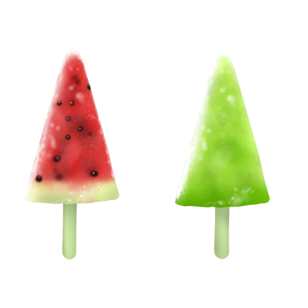 watermelon popsicle - ibisPaint