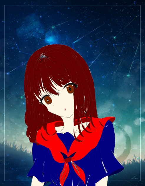 “Girl Guiding ‘Guide’s Stargazing Trip’” - ibisPaint