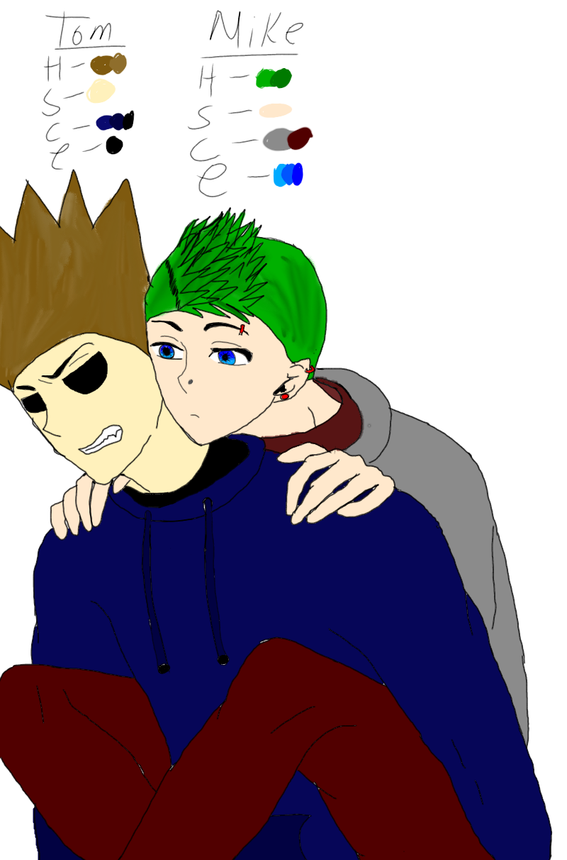 Tom X Mike (Geminii wolf's eddsworld oc) - ibisPaint