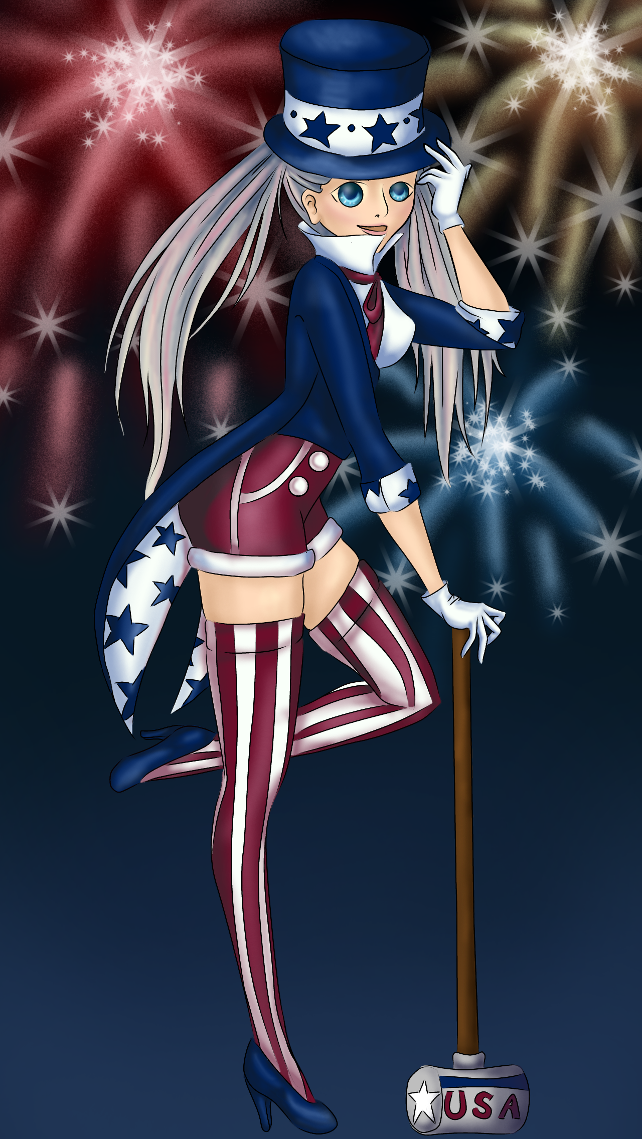 Uncle Sam Pinup - ibisPaint
