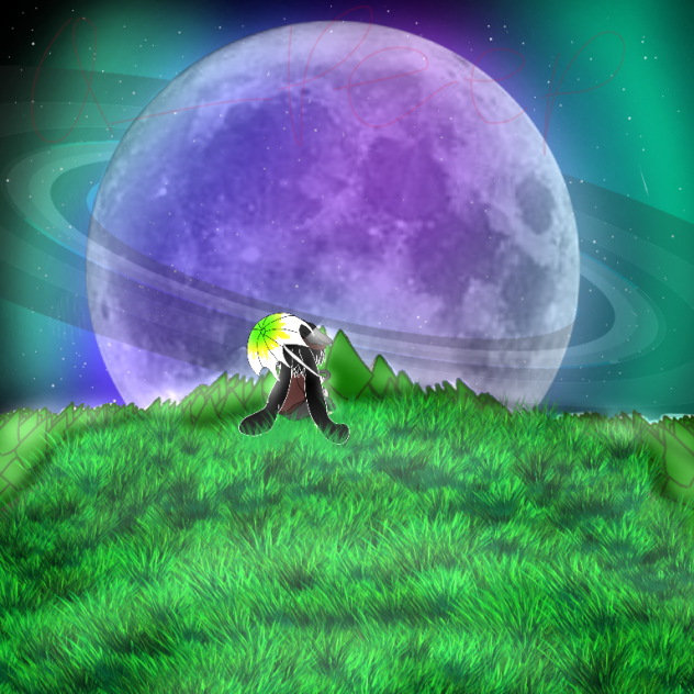 huh.. the moon has rings - ibisPaint