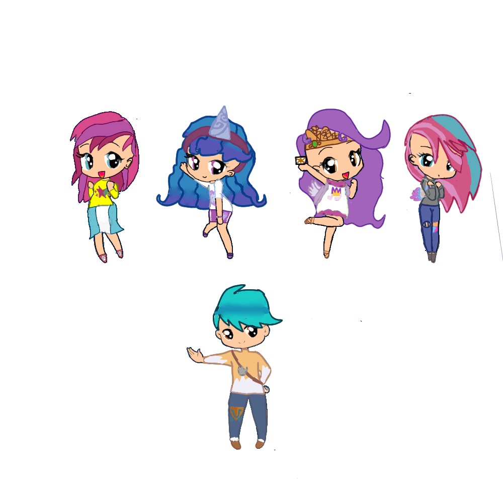 mlp g5 as humans - ibisPaint