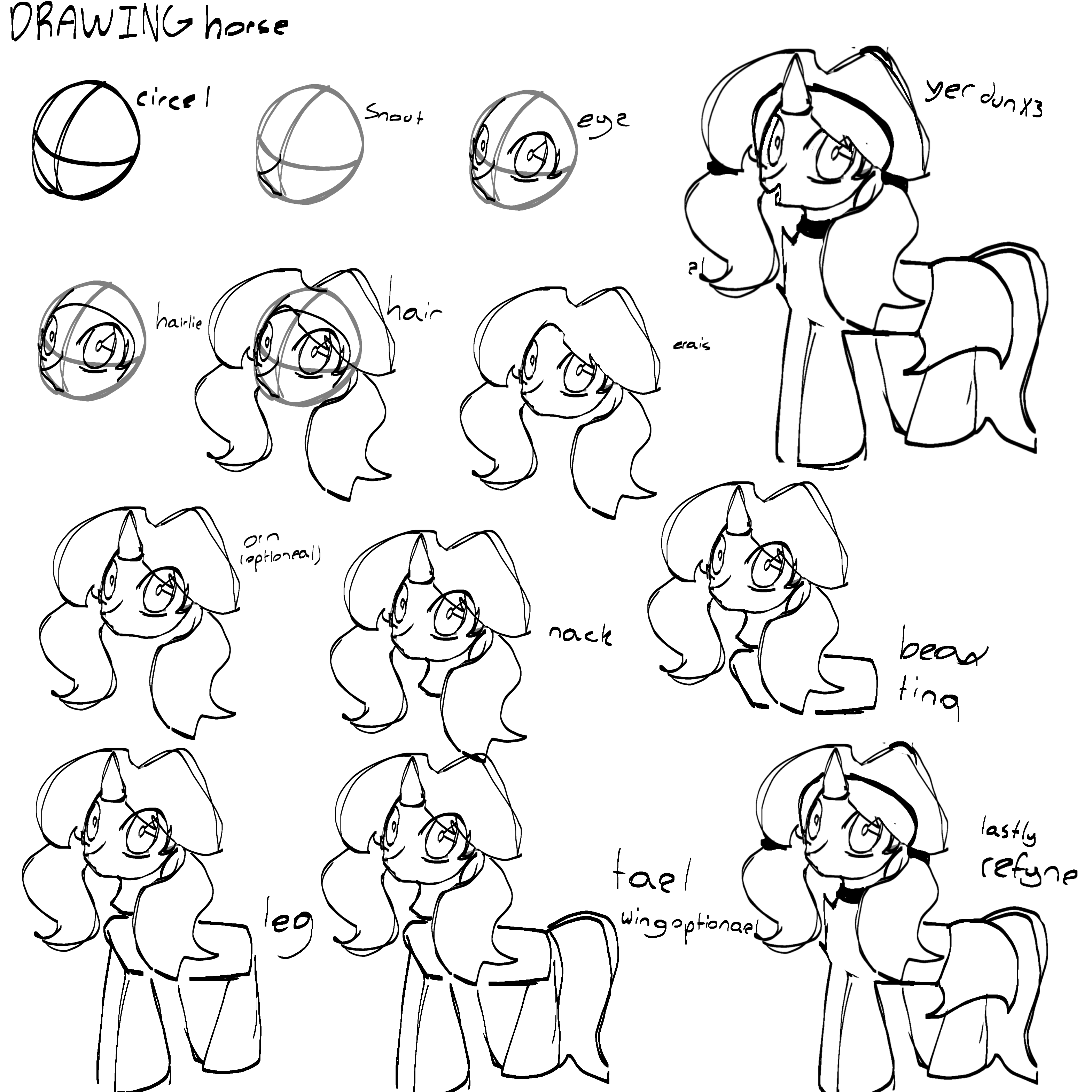 draying horse tutorael - ibisPaint