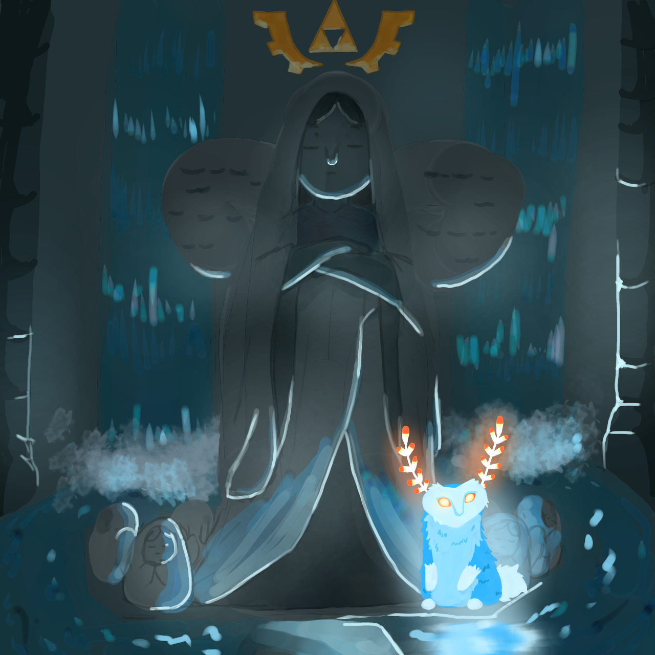 statue de la déesse Hylia - ibisPaint