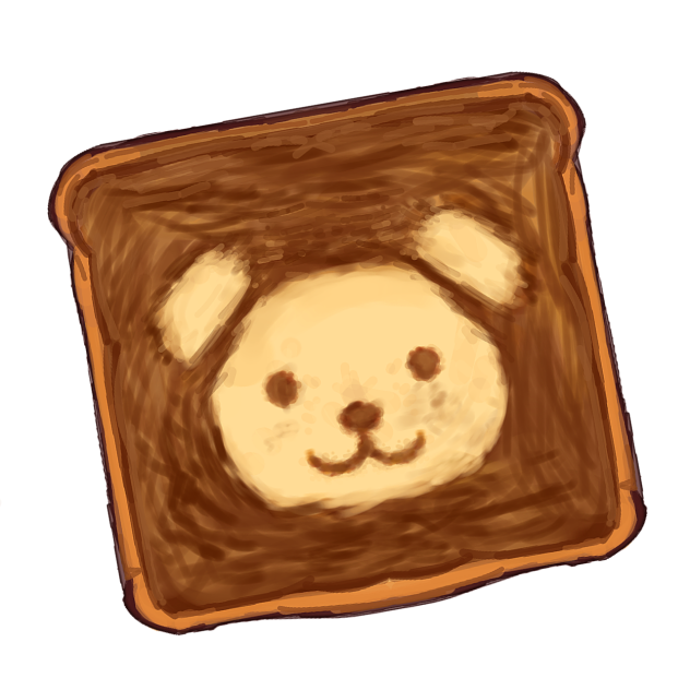 cute toasted bread 🐻 - ibisPaint