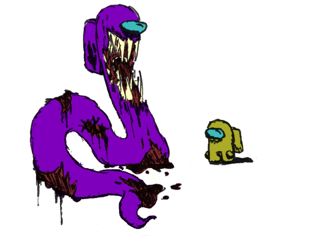 Among us snake (colored version) - ibisPaint