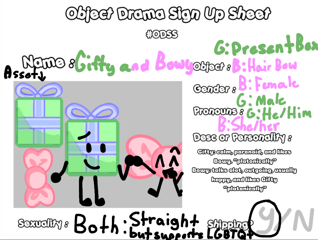 Object Drama Sign Up Sheet - ibisPaint