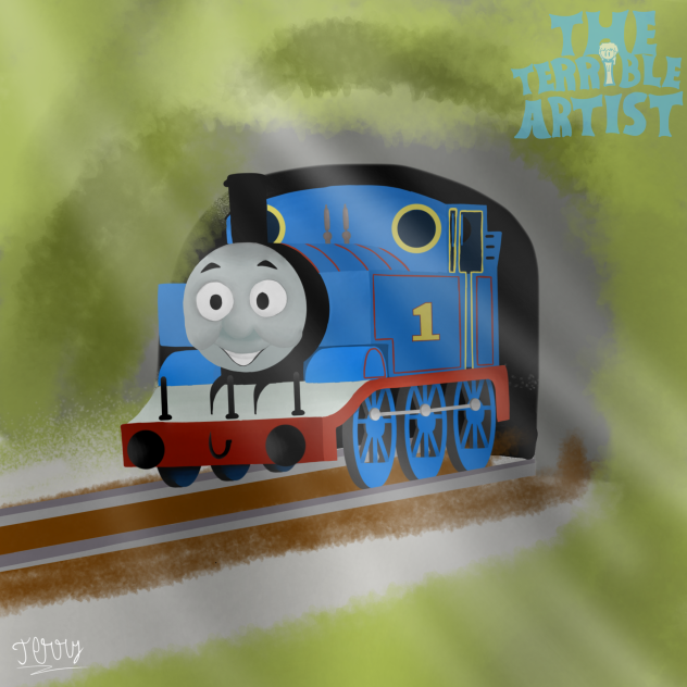 Thomas The Tank Engine in the Woods - ibisPaint