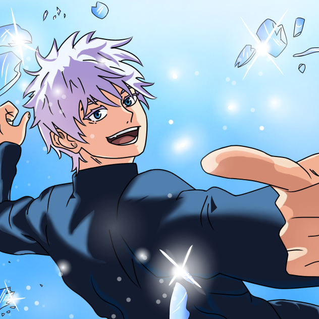 Gojo satoru Fall In blue Sky - ibisPaint