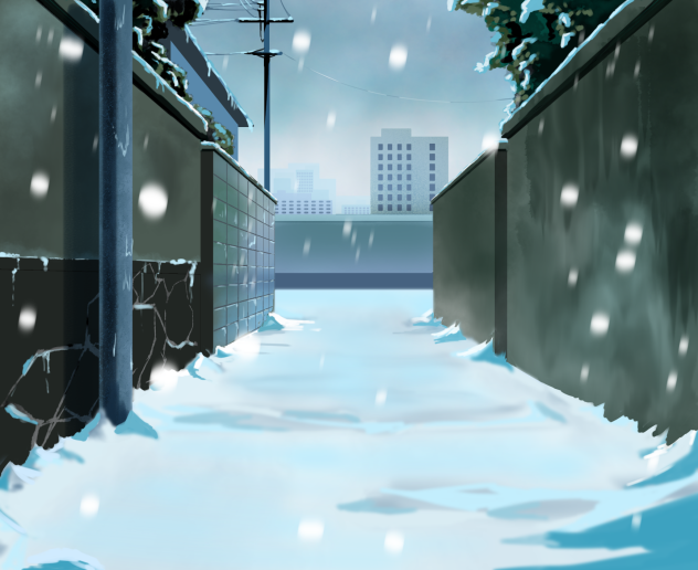 Snowy Road (snowfall) - ibisPaint