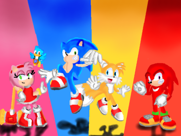 sonic Tails knuckles Amy - ibisPaint