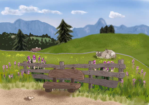 mountain summer - ibisPaint