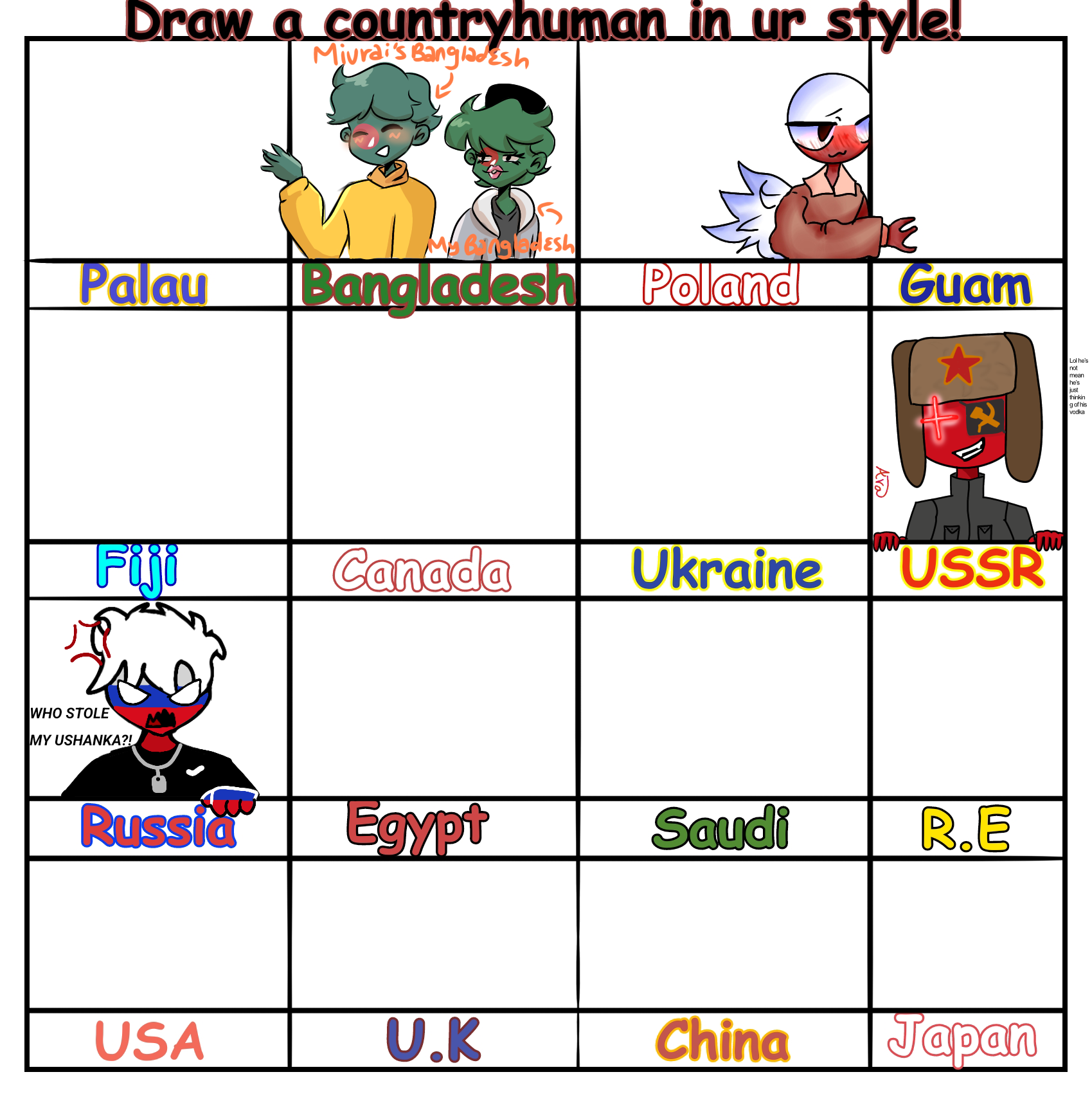 Draw a Countryhuman in your style collab - ibisPaint