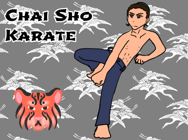 My brother, Zev doing a crescent kick - ibisPaint