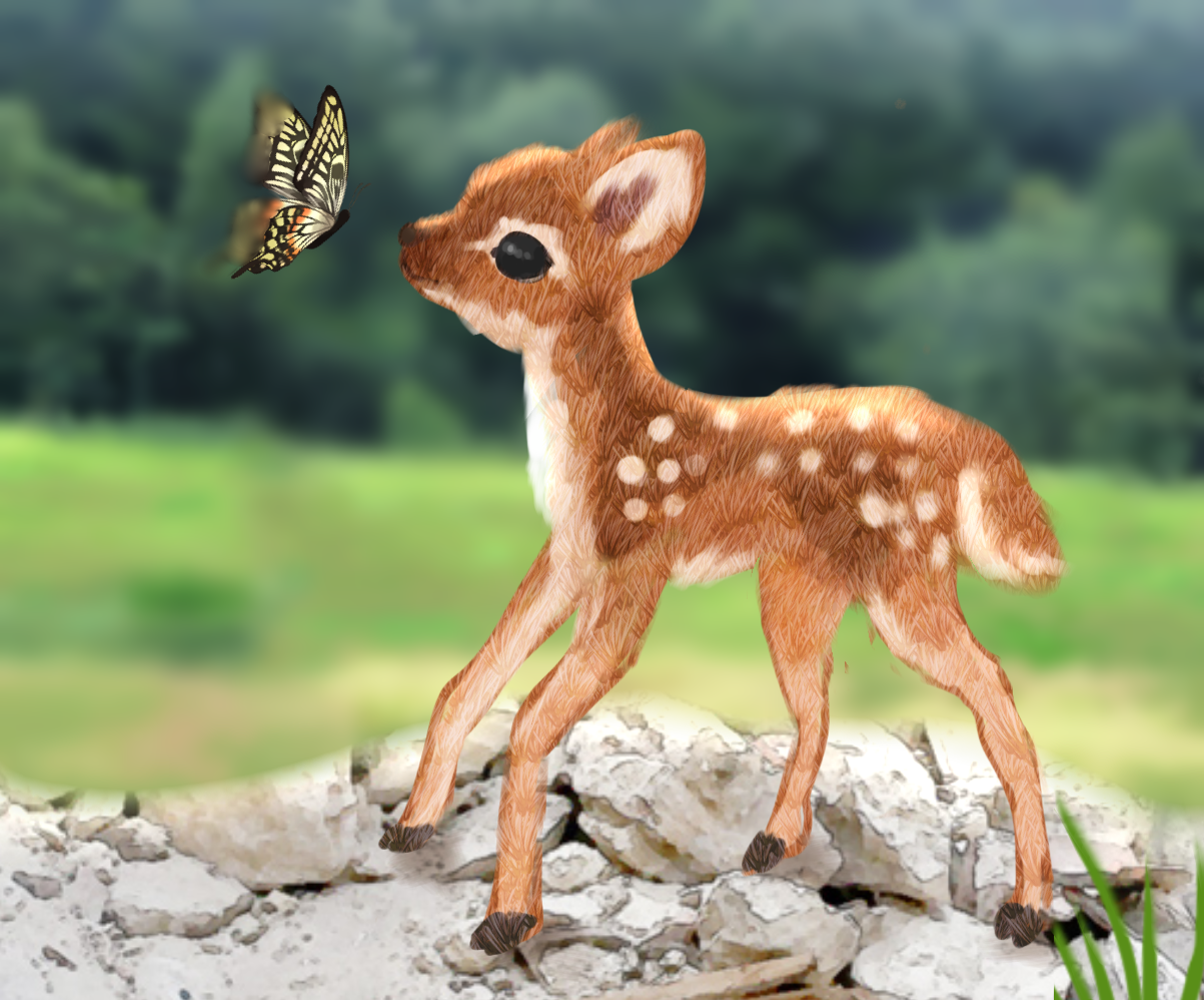 Cute Baby Dear Art - ibisPaint