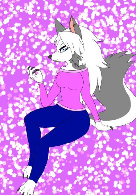 IceHeart as a hellhound demon - ibisPaint