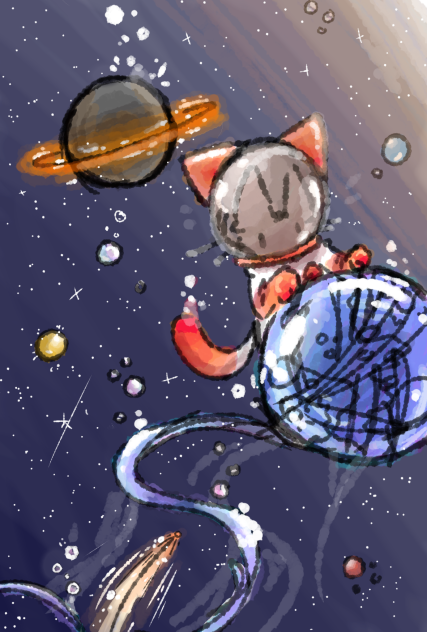 Kitten Astronaut - ibisPaint