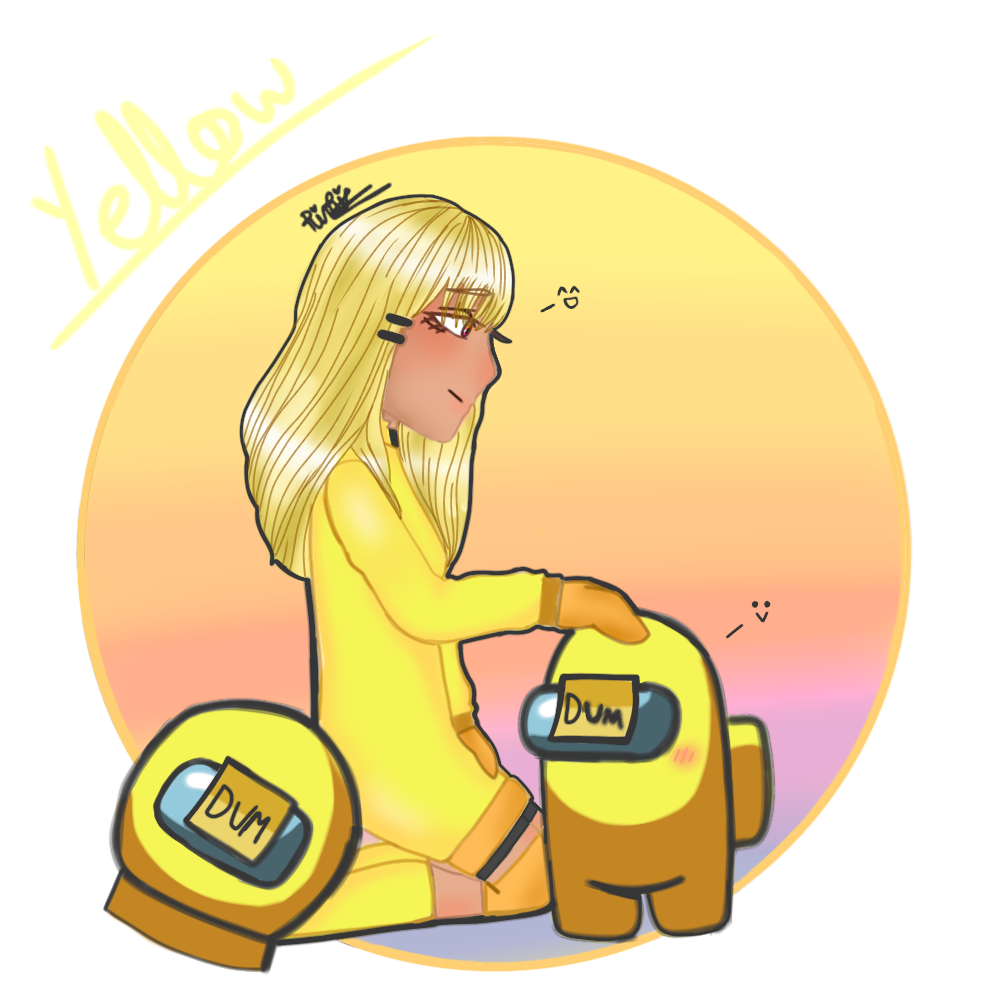 Among us yellow Oc art - ibisPaint