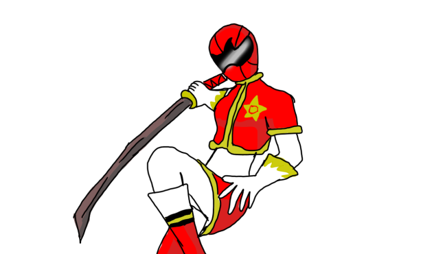 Power Ranger Rising Star Samurai Red - ibisPaint