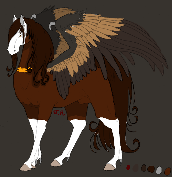 Hawk Horse-Pegasus design - ibisPaint