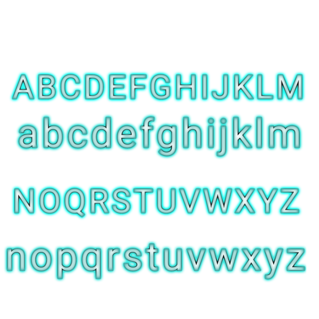 Glow Letters LBlue - ibisPaint