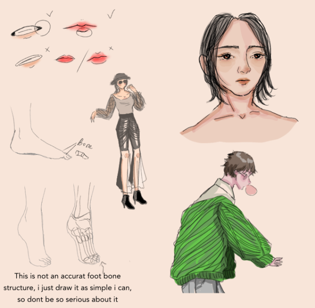 Mouth and feet - ibisPaint