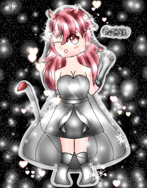 A Little Devil with crazy hair - ibisPaint