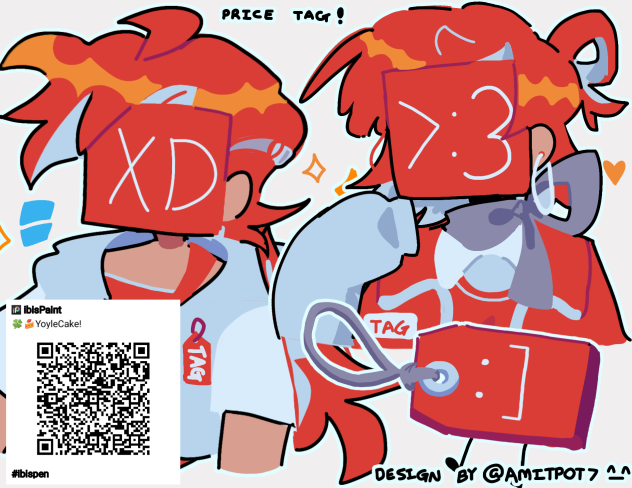 Price Tag Gijinka!! - ibisPaint