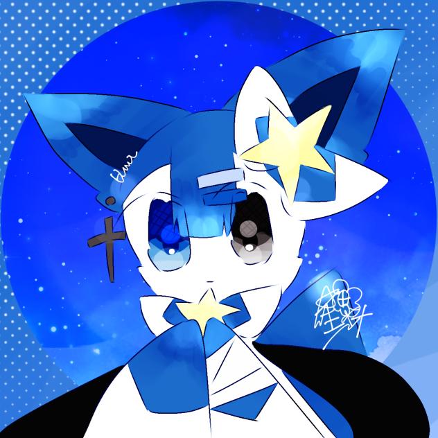 夜空とふわちゃん 毎日投稿⑫ - ibisPaint