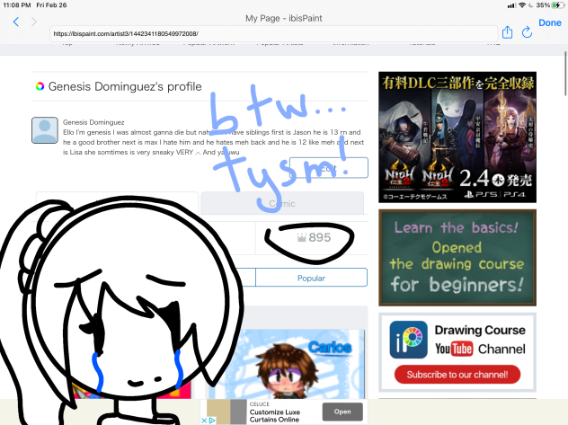 Btw TYSM - ibisPaint