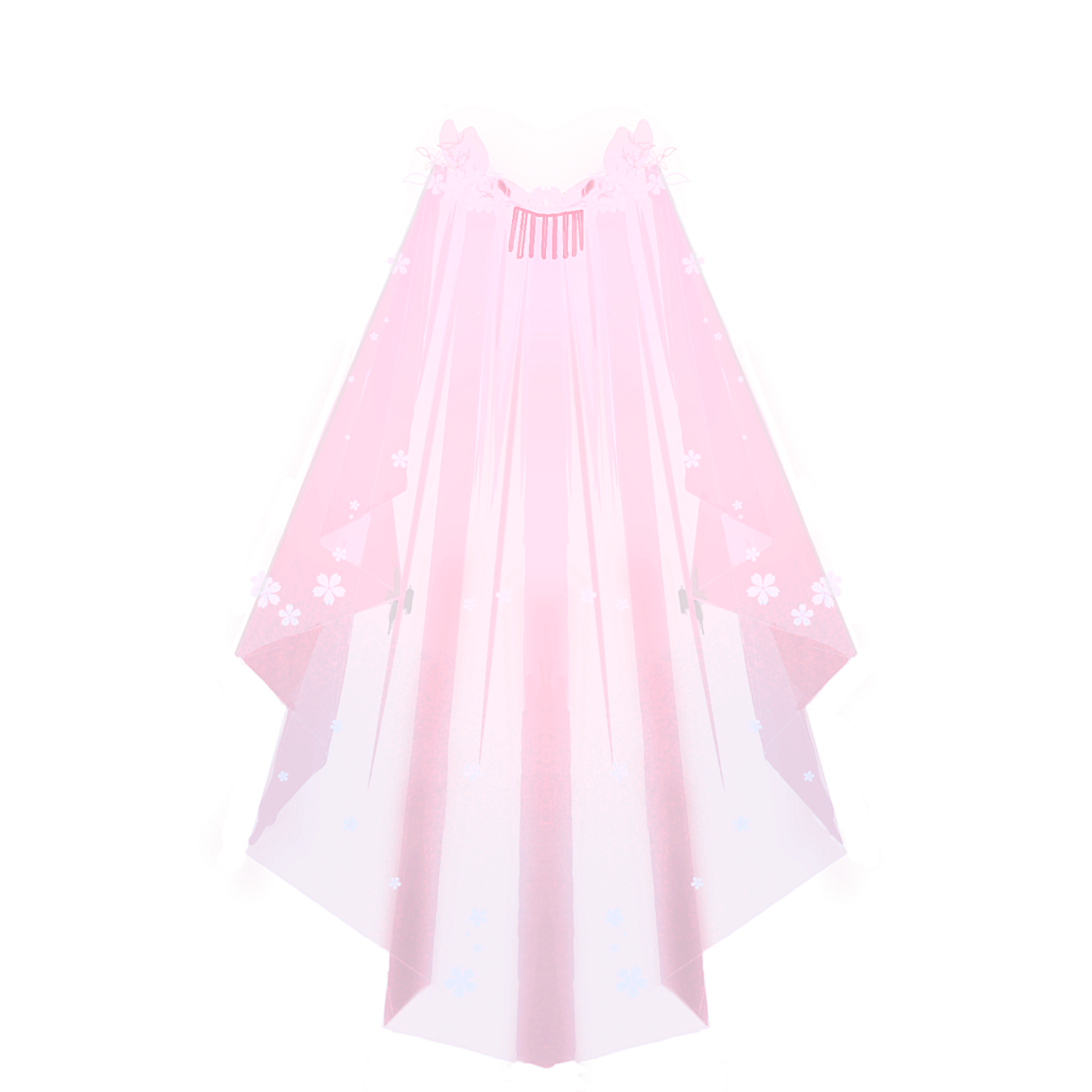 wedding veil(pink) - ibisPaint
