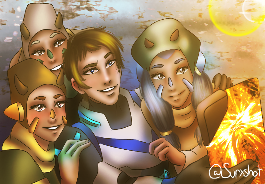 Voltron- Lance selfie with alien hotties - ibisPaint