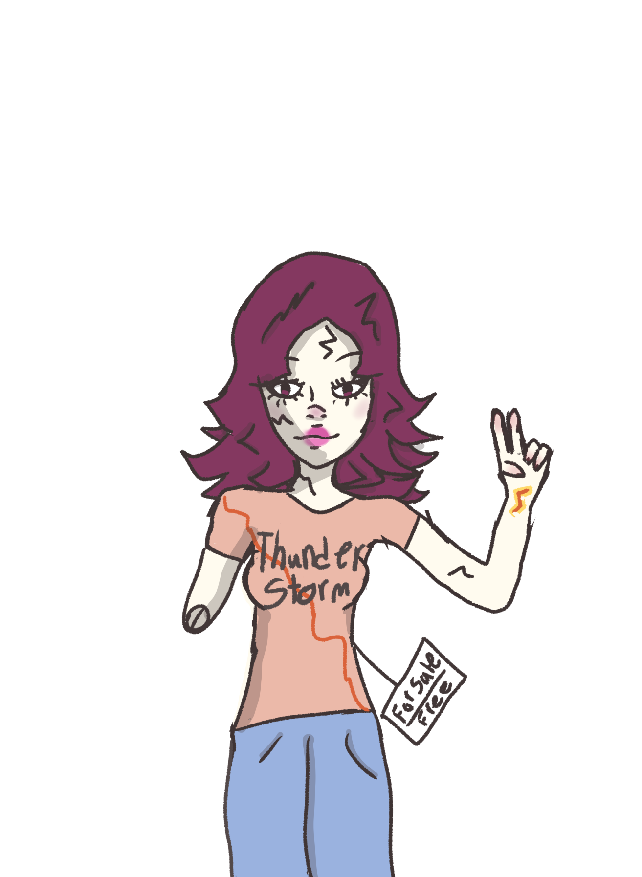 Thunder storm doll 1958 - ibisPaint