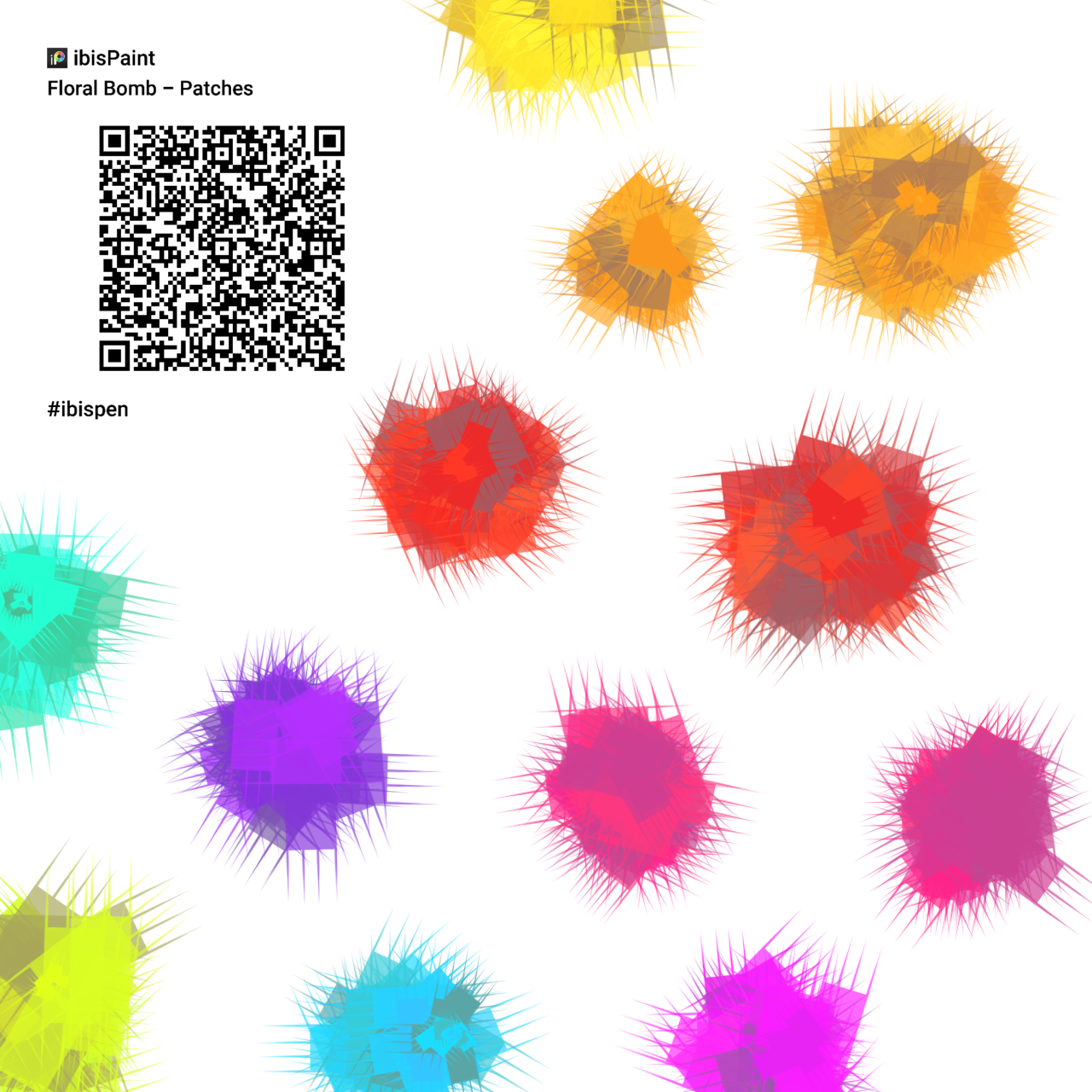 Floral Bomb Series - Patches - ibisPaint