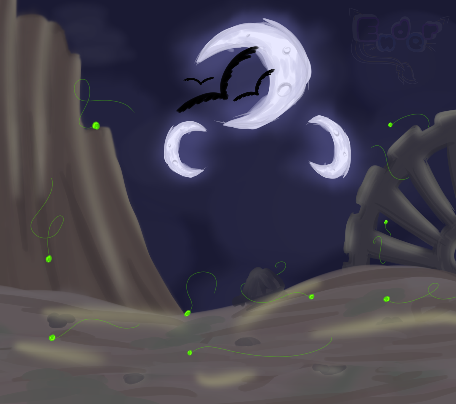 “Ancient Desert of the 3 Moons” - ibisPaint