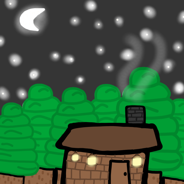 cabin in the woods - ibisPaint