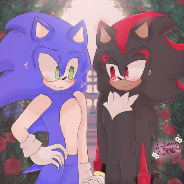 Sonadow, they hold hands - ibisPaint