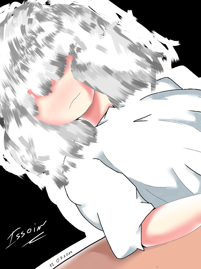 At work, with my colleague. - ibisPaint