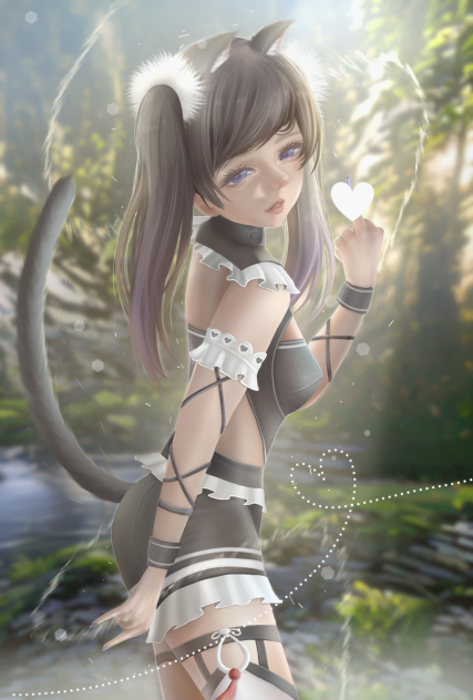 Black cat girl - ibisPaint