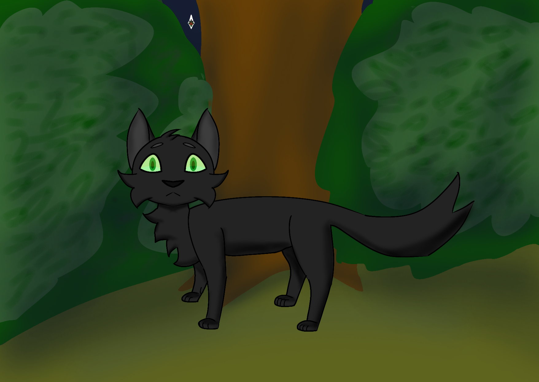 au hollyleaf in the forest - ibisPaint